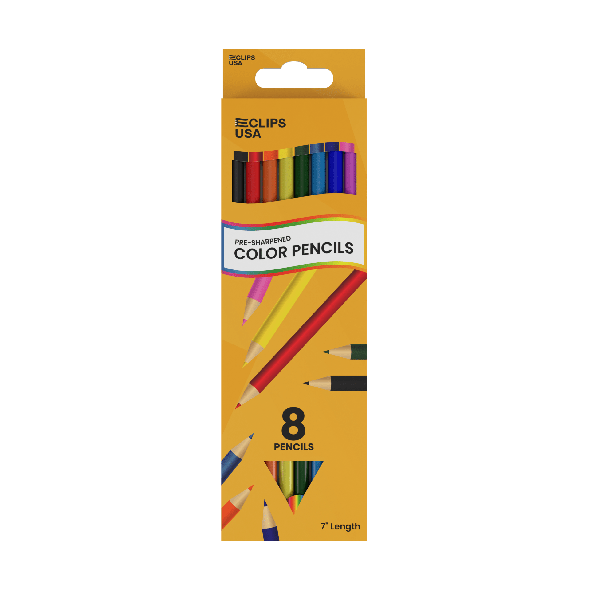 80 Units: E-Clips USA Colored Pencils