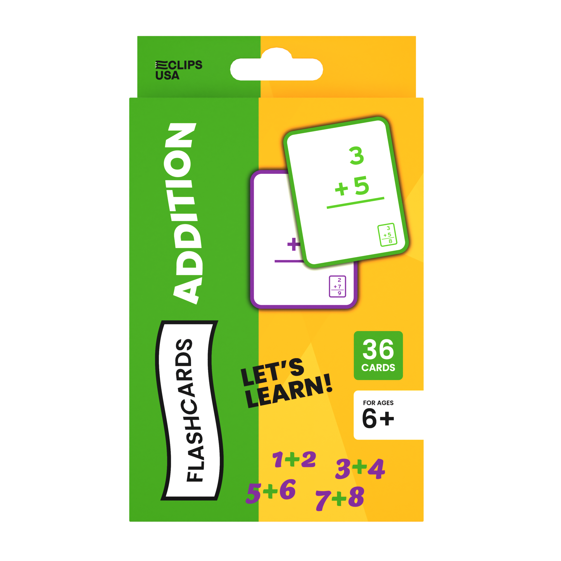 Flash Cards: Addition Set, 36 Cards, units/48 – E-Clips USA