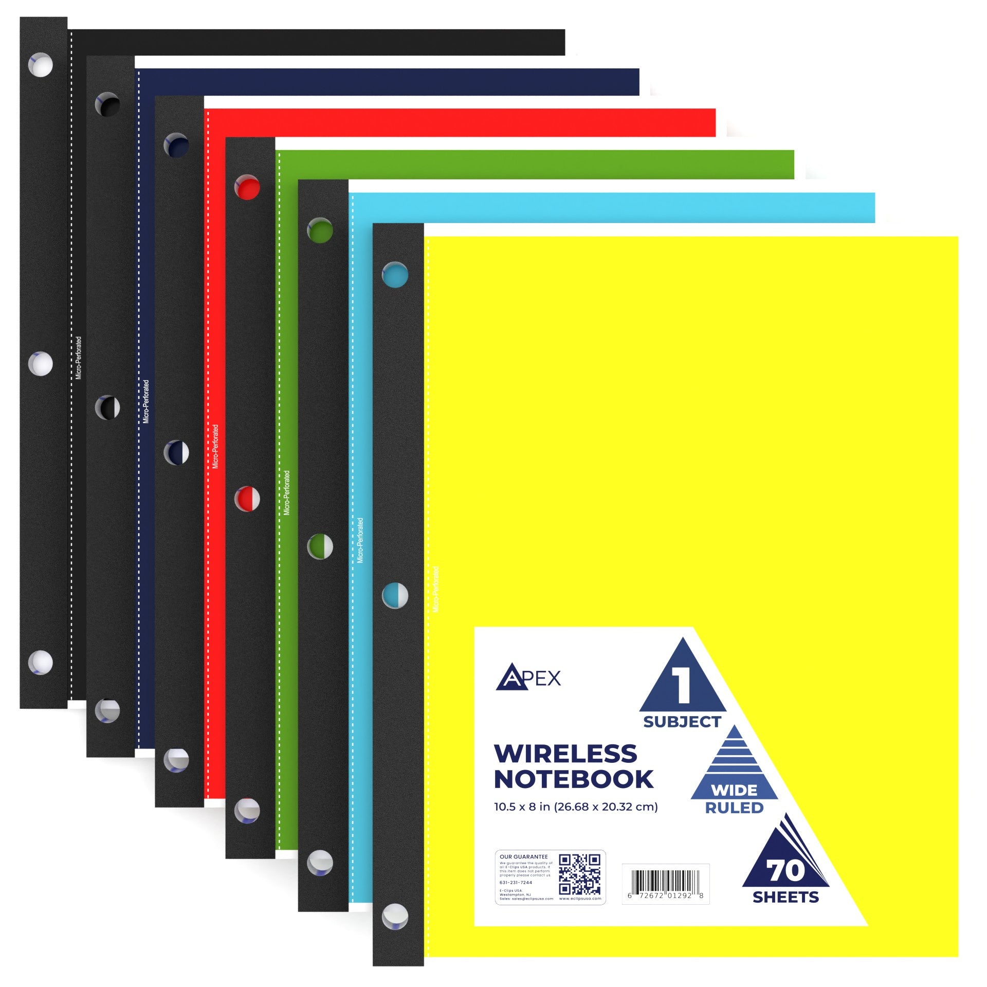 48 Units: E-Clips USA APEX 1-Subject Wireless Notebook