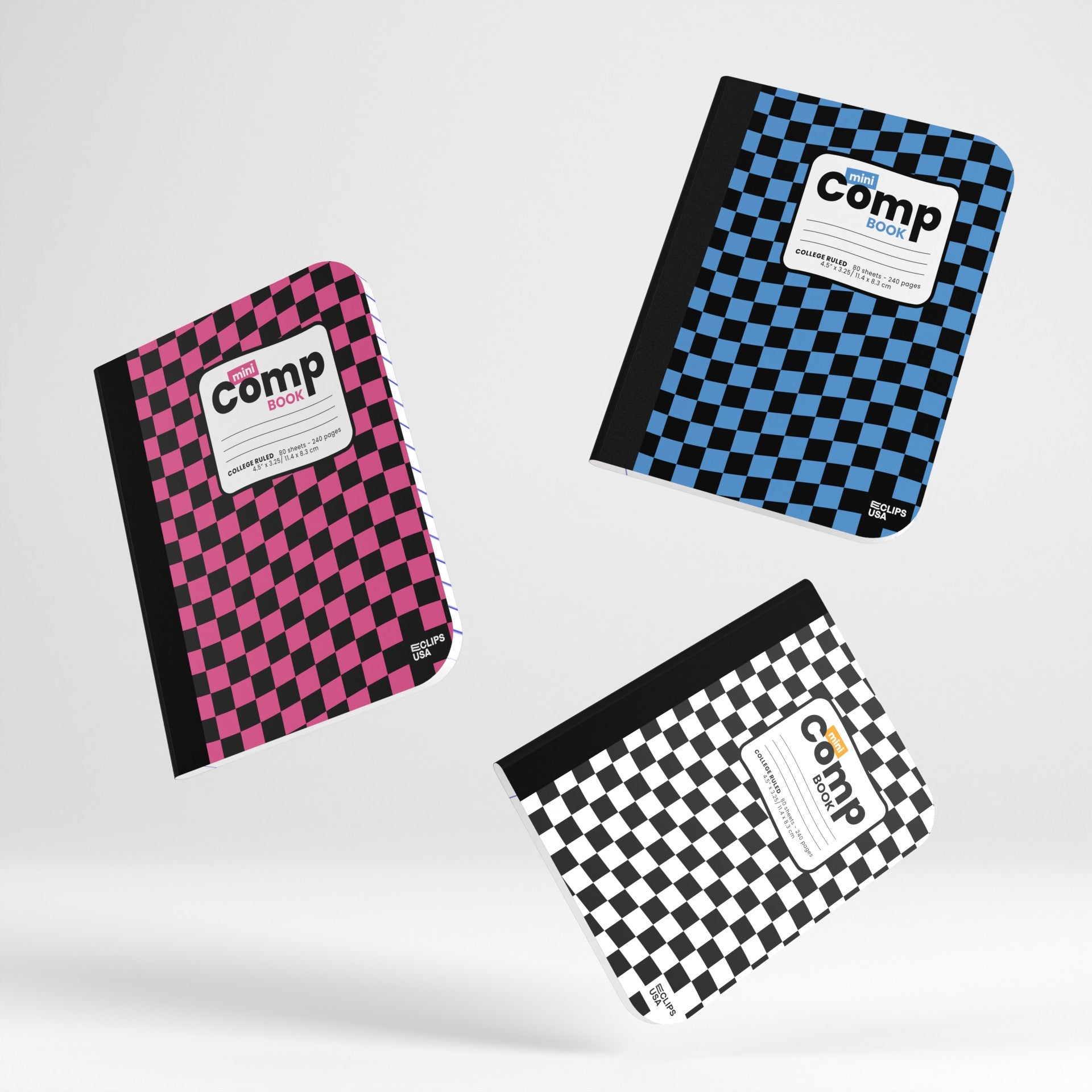 144 Count: E-Clips USA Mini Composition Notebook