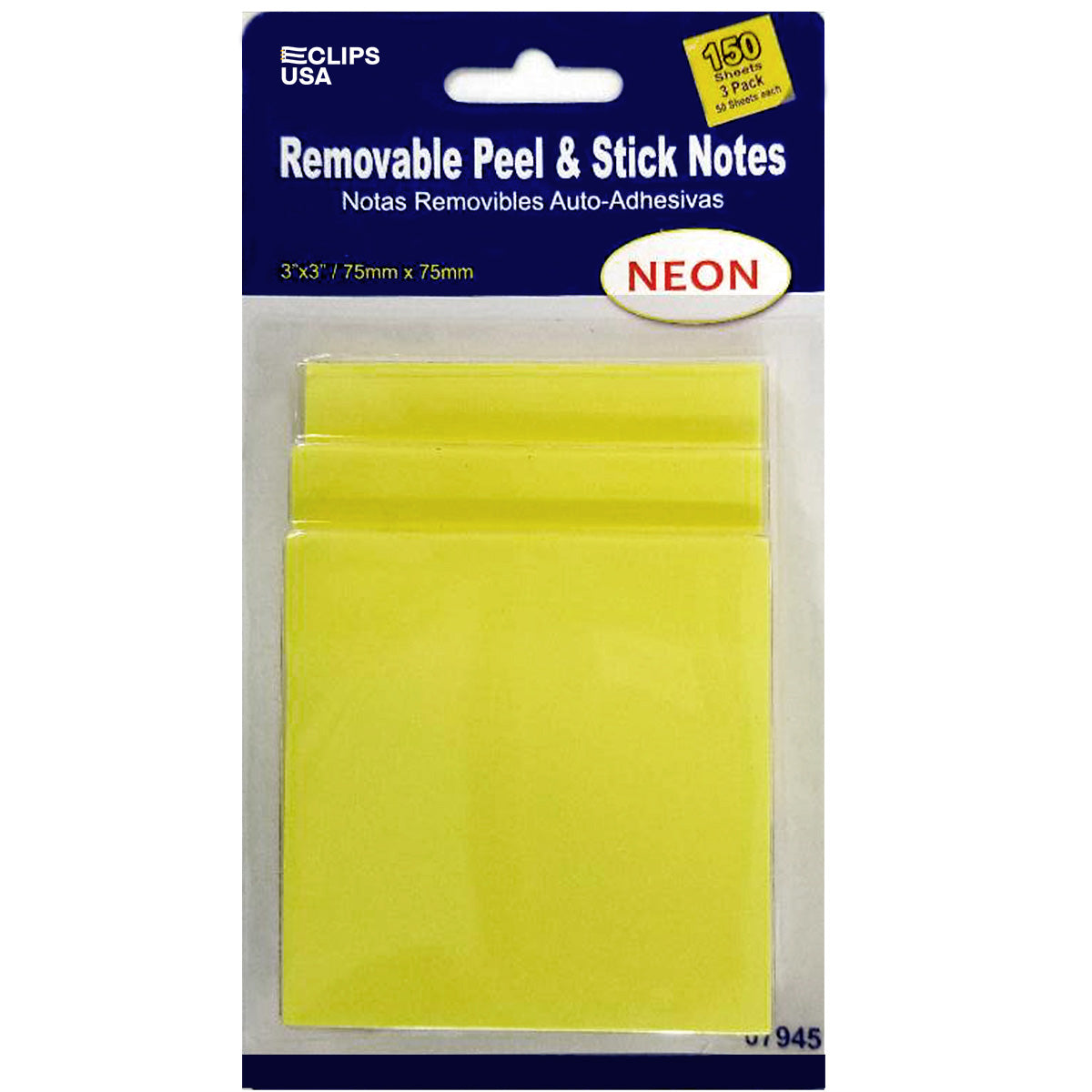 Pack 3 Neon Peel & Sticky Pads in Bulk – E-Clips USA