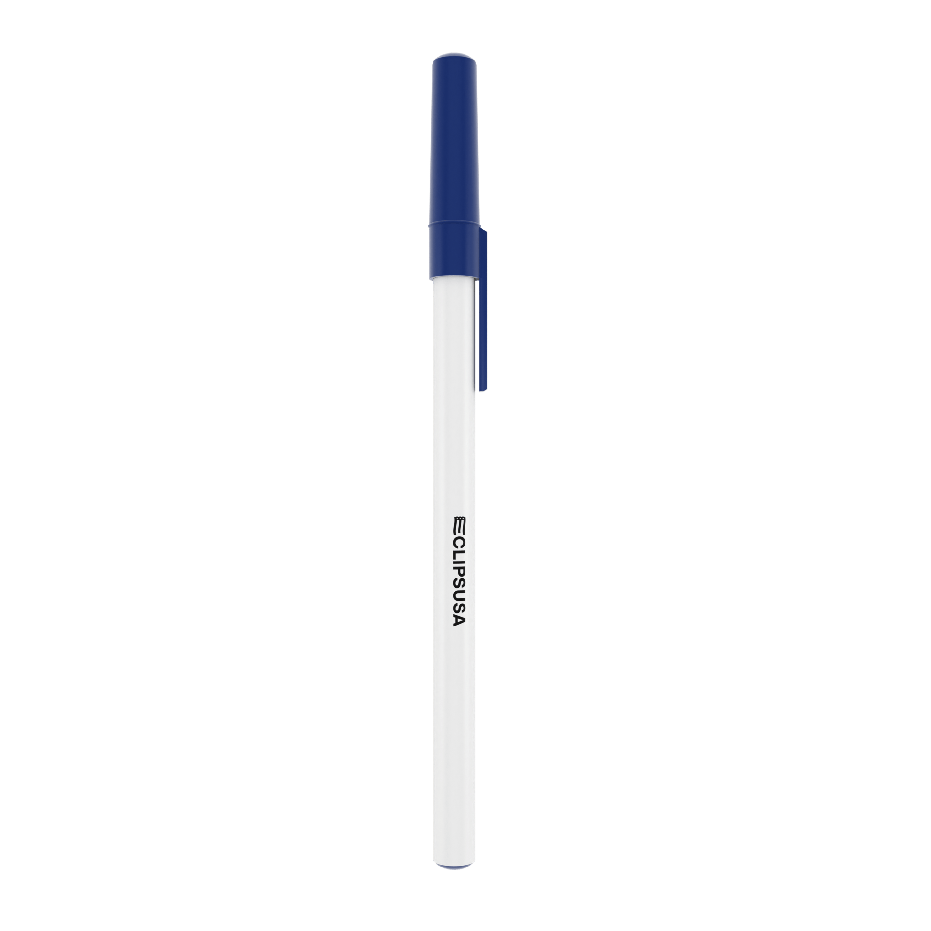 Ballpoint Stick Pens | Blue Ink, Removable Cap – E-Clips USA