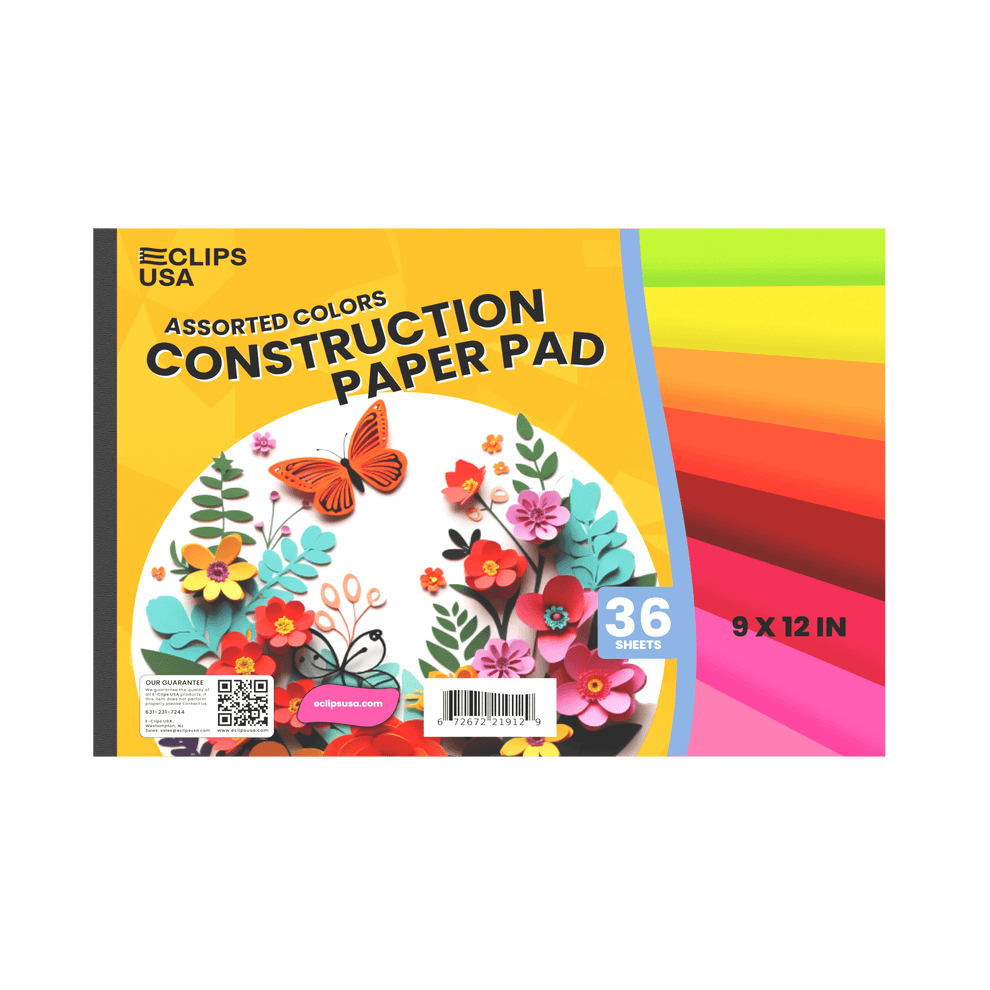1728 Count: E-Clips USA Construction Paper Pad