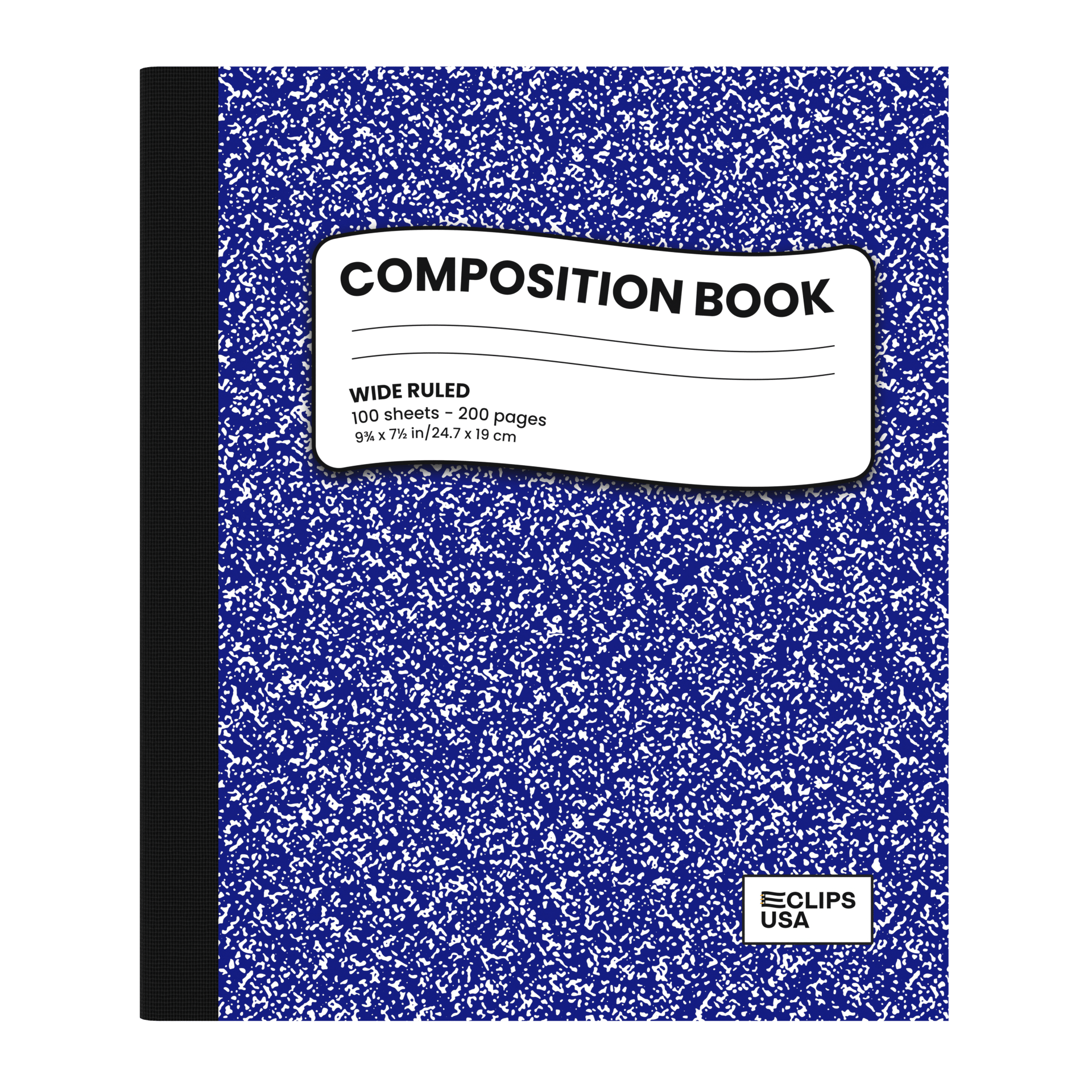 48 Units: E-Clips USA Blue Marble Composition Notebook
