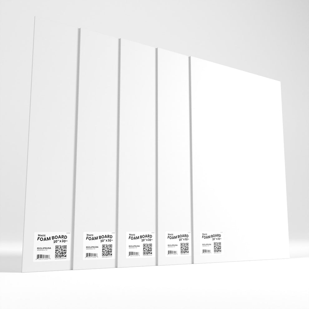 50 Units: E-Clips USA White Foam Boards