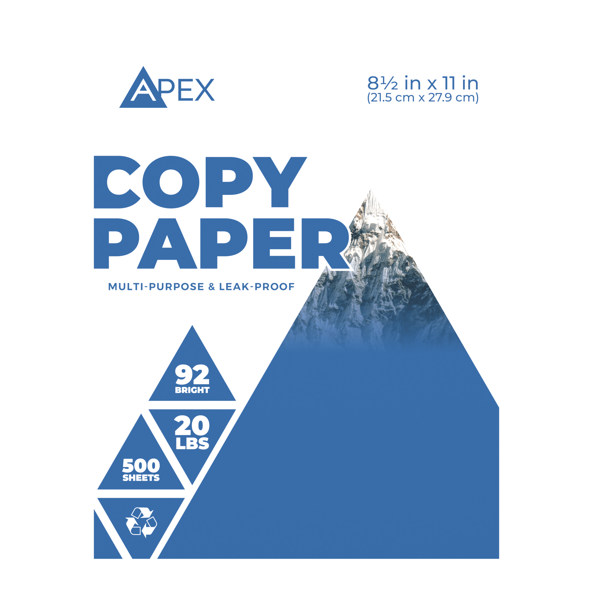 10 Reams: E-Clips USA APEX White Computer Copier Paper