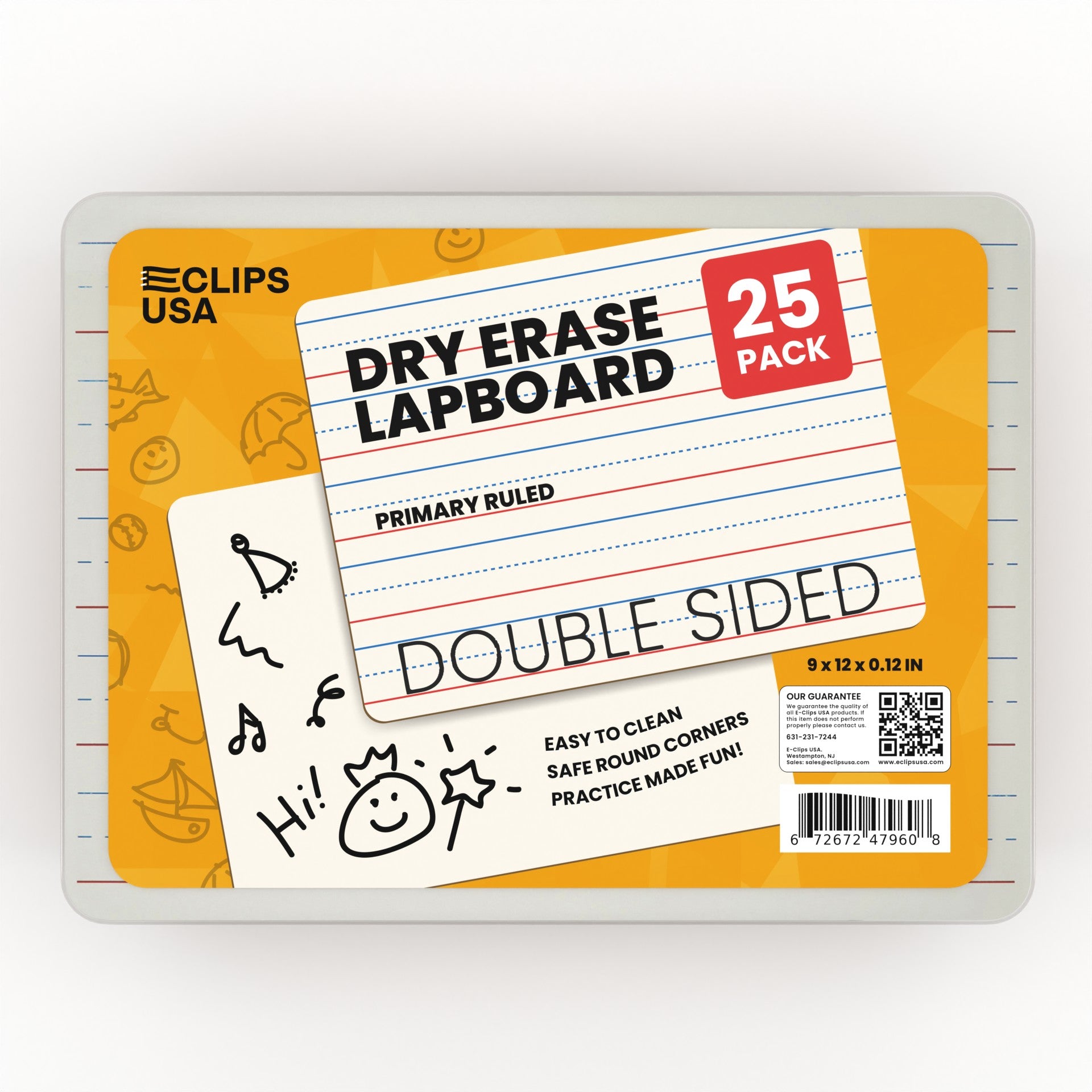25 Units: E-Clips USA Dry Erase Board
