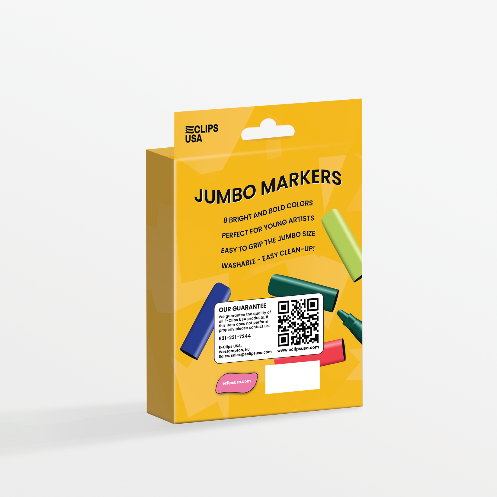 Set of 8 Jumbo Coloring Markers – E-Clips USA