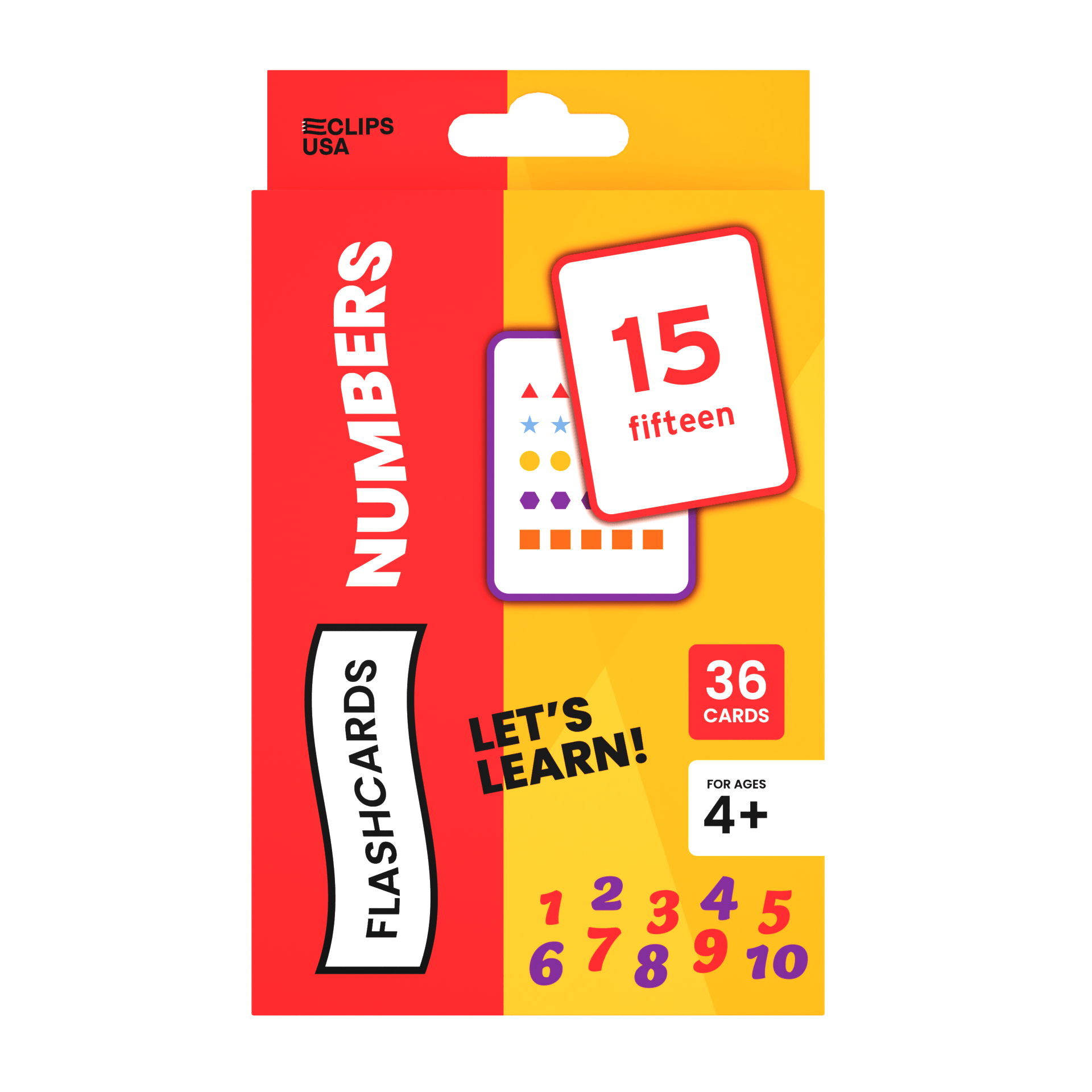 48 Sets: E-Clips USA Numbers Flash Cards