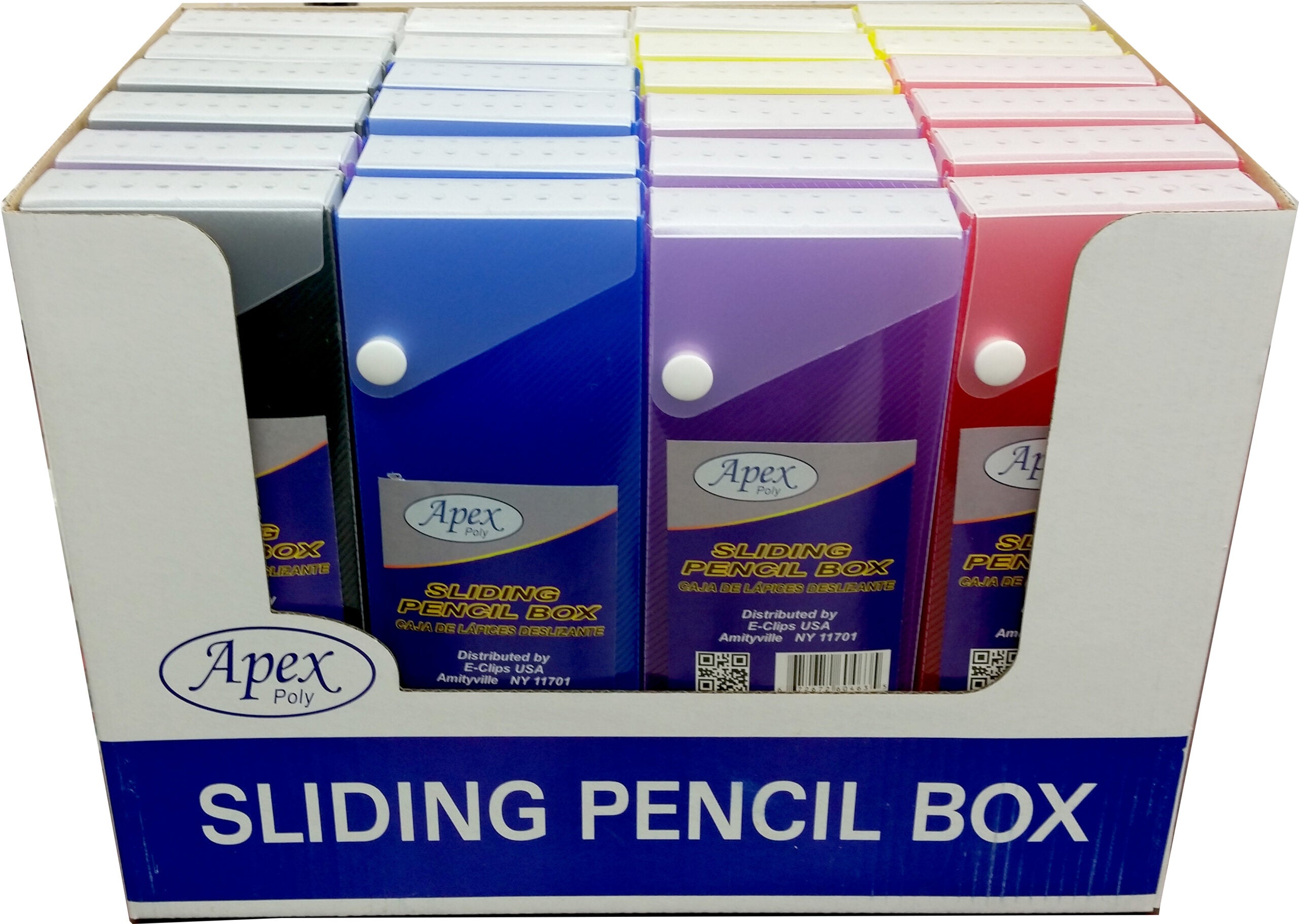 48 Units: E-Clips USA Slider Pencil Box